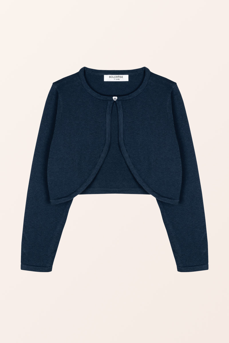 Comfy Long Sleeve Girls Cardigan - Midnight Blue – BlackButterfly